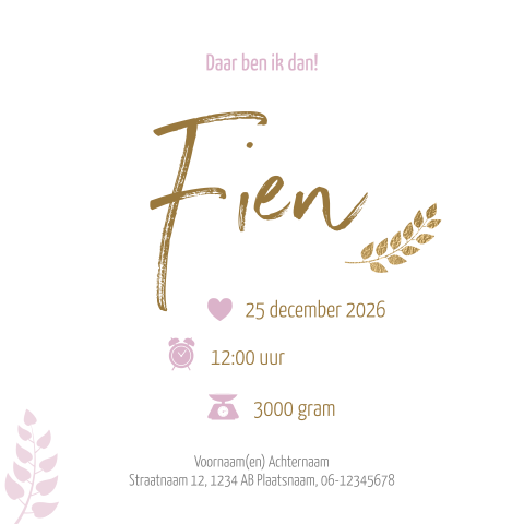 Geboortekaartjes meisjes | Luckz