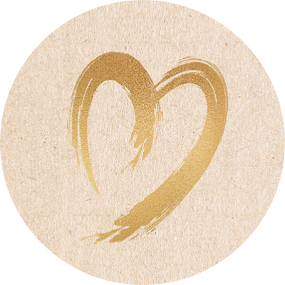 Lieve sluitsticker gouden hartje