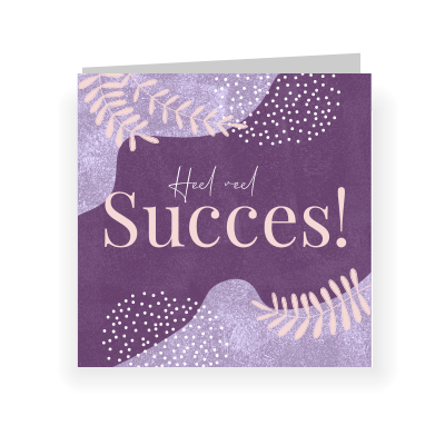 Kaart succes wensen botanisch