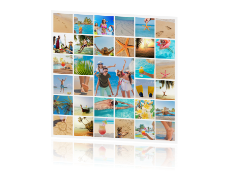 Poster zelf maken met 33 vierkante vakantie fotos