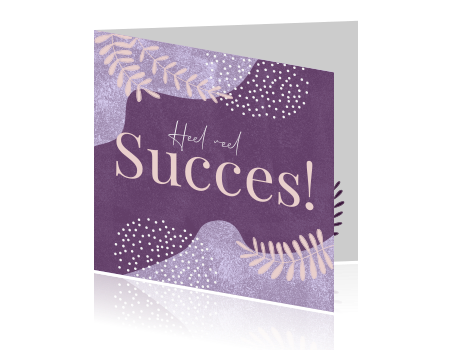 Kaart succes wensen botanisch